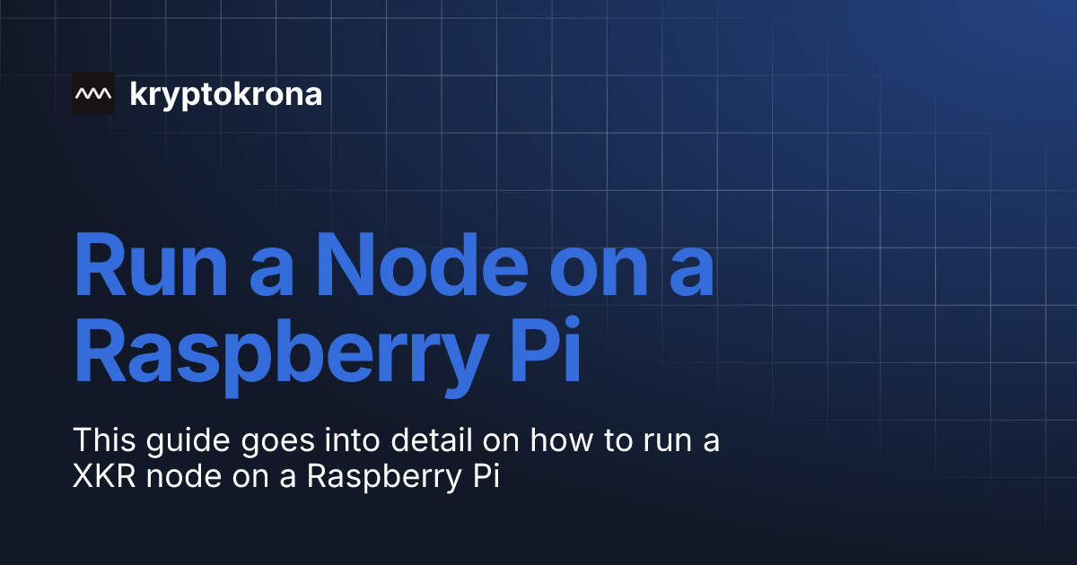 Run a Node on a Raspberry Pi | kryptokrona