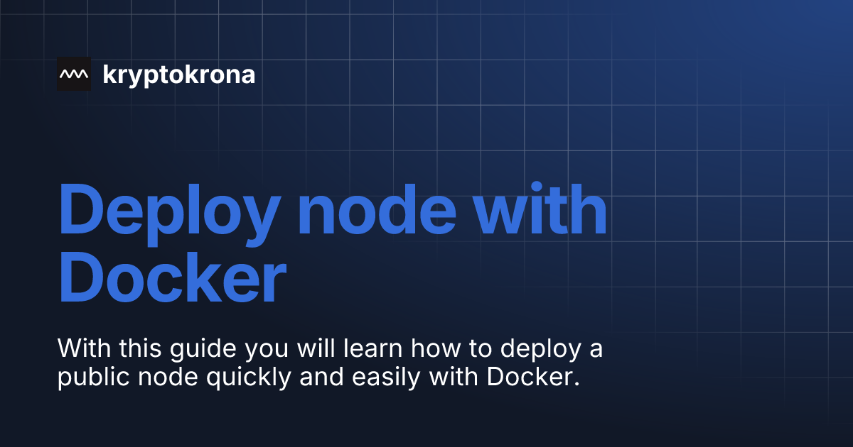 Deploy node with Docker | kryptokrona